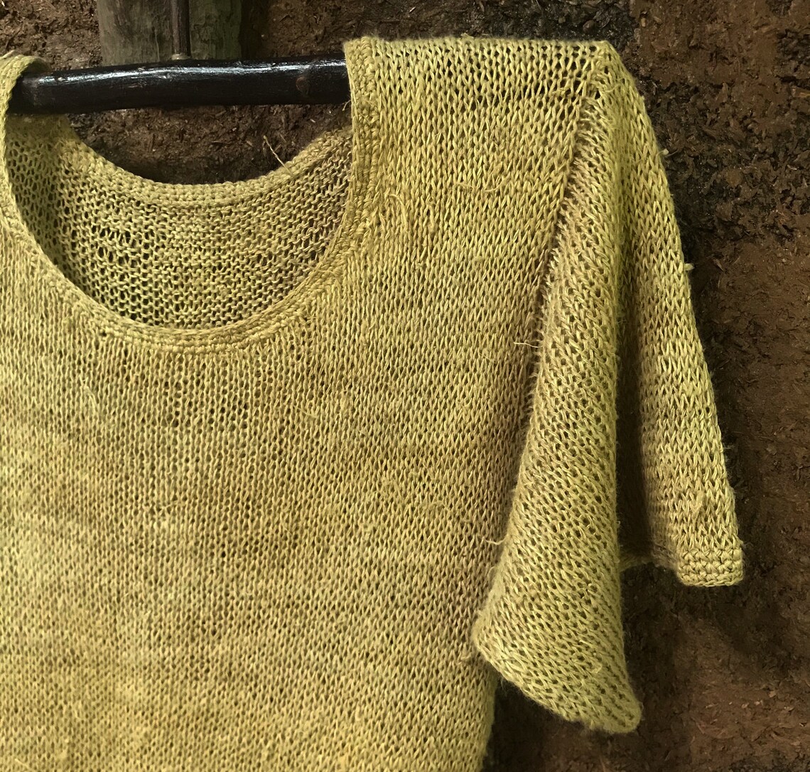 Knitted Hemp, Knitted Hemp Shirt, Organic Clothing, Natural Dye Color ...