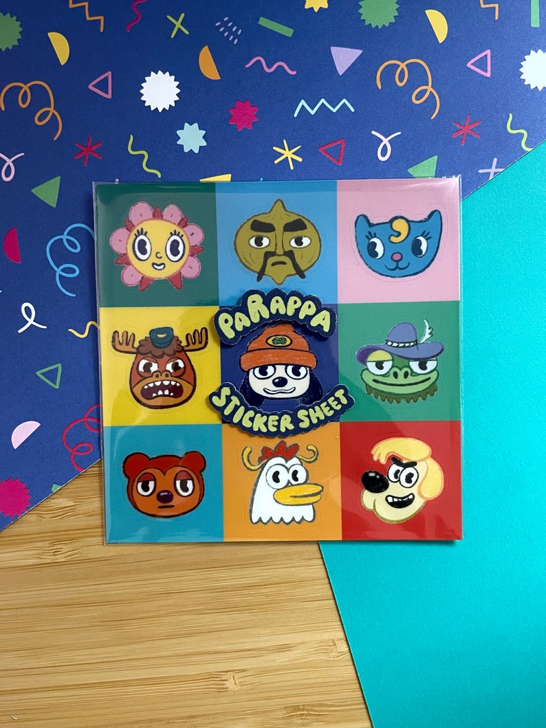 Parappa & Friends | Matte Die Cut Sticker Sheet - Etsy