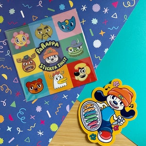Parappa & Friends | Matte Die Cut Sticker Sheet - Etsy