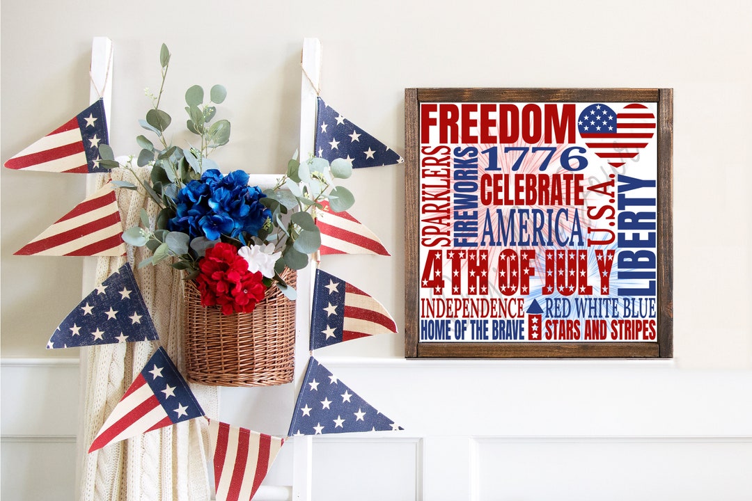 Patriotic Printable, July 4th Sign, July 4th Printable, Military ...