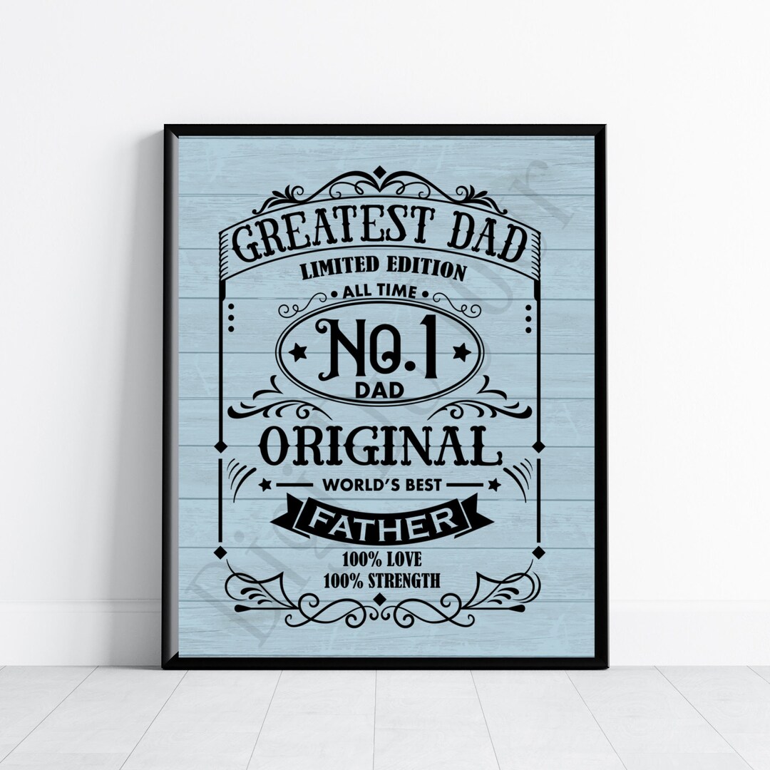 Father's Day Printable, Family Printable, Greatest Dad Printable ...