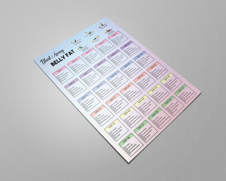30 Day Ab Challenge: Home Workout Planner (digital Download) - Etsy