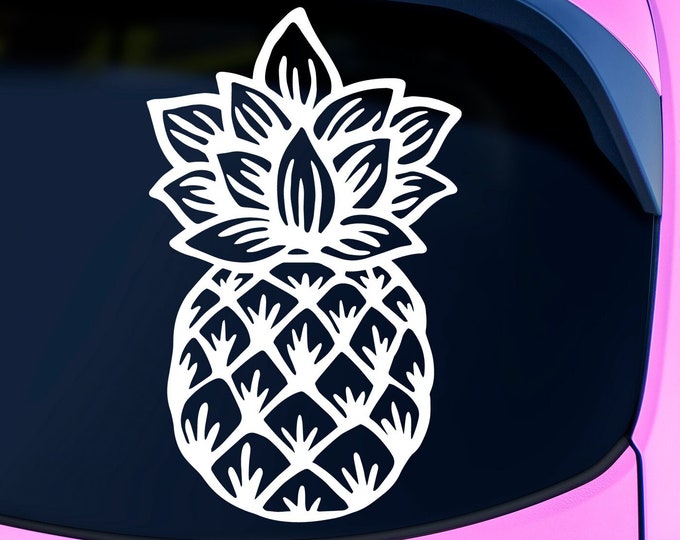 Just Ask Pineapple Sticker, Fruit Stickers for Laptop, Tropical Fruit ...