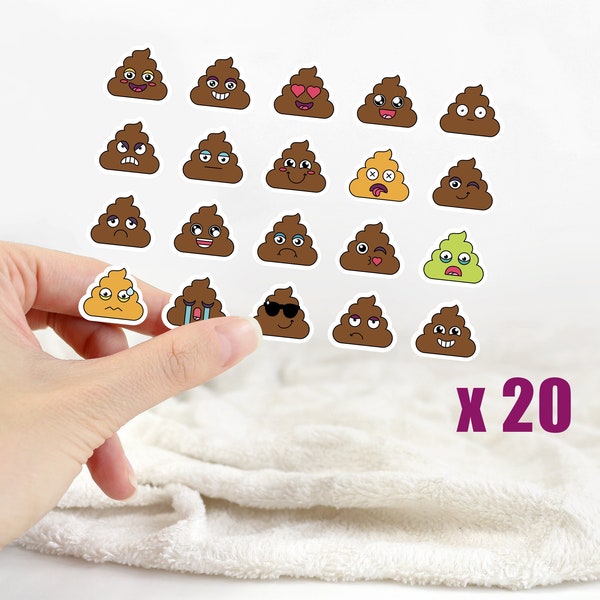 Shit Emoji Stickers - Etsy