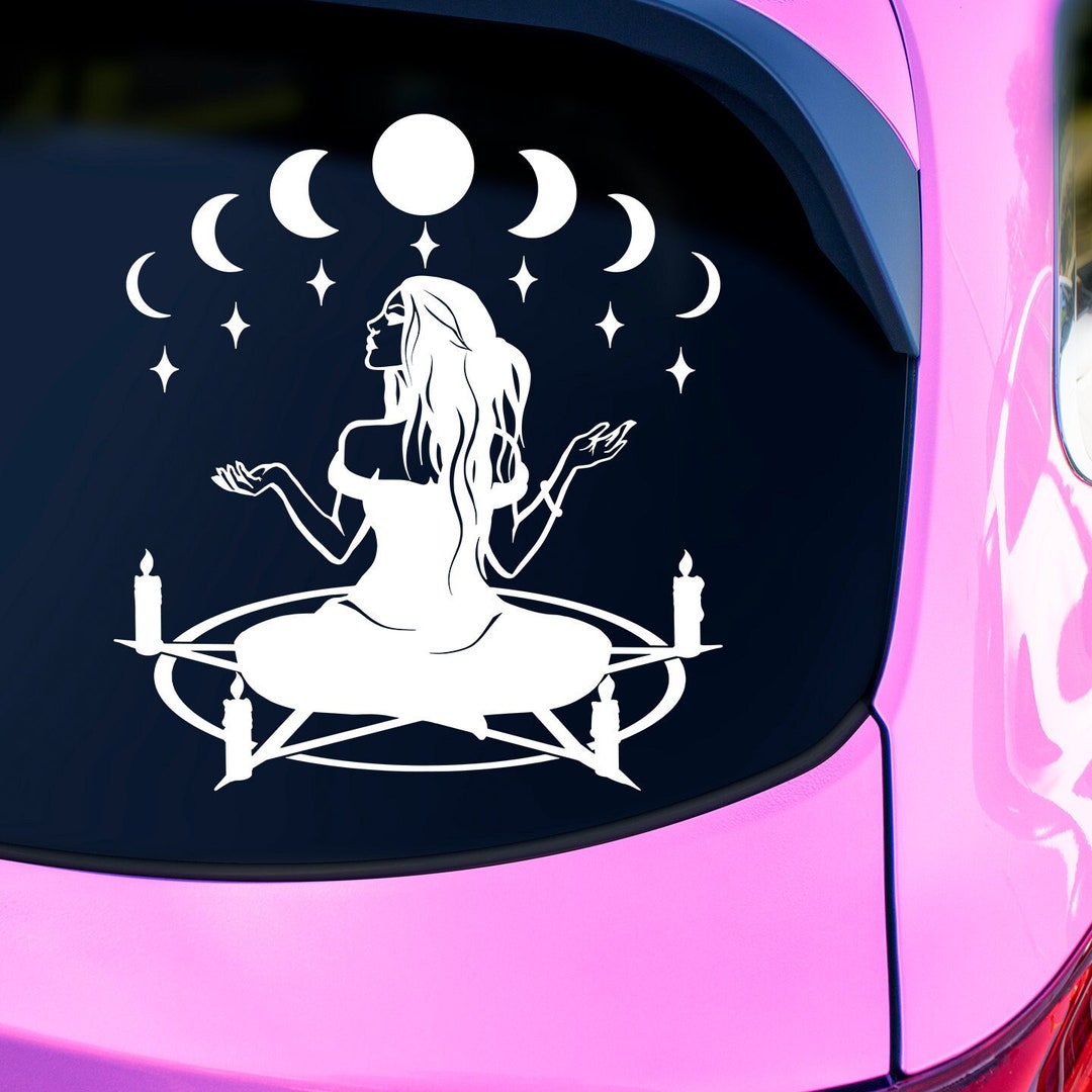 Witch Moon Phase Sticker Pagan Stickers for Cars Witchy - Etsy