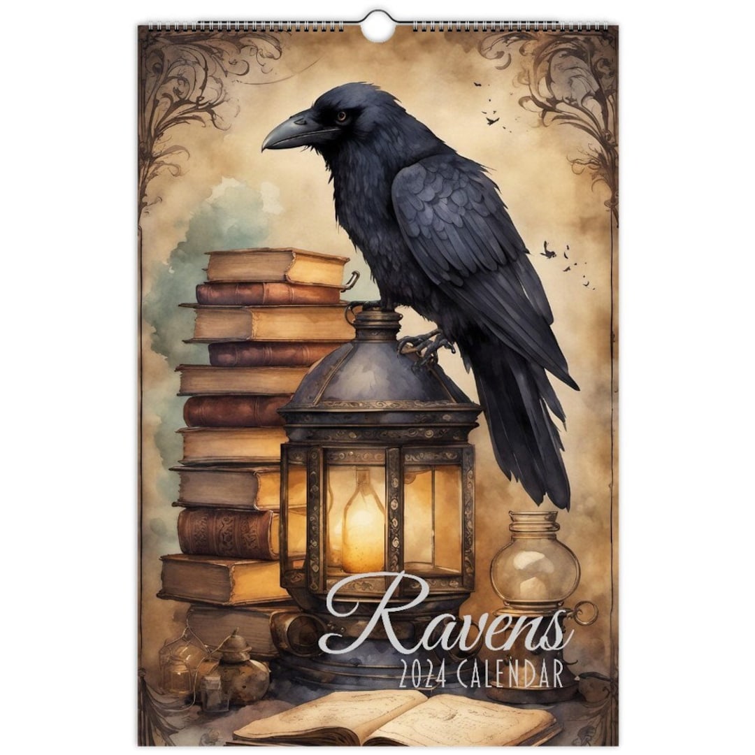 Ravens Crows 2024 Wall Calendar Pagan Gifts I Love Crows Black Raven ...