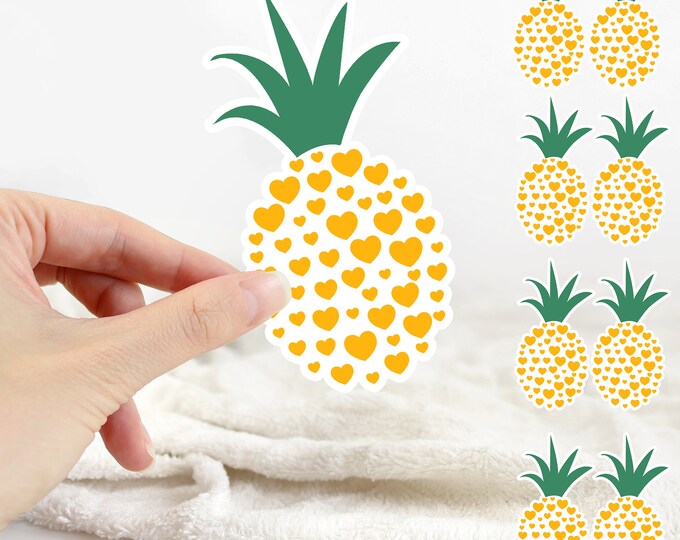 Just Ask Pineapple Sticker, Fruit Stickers for Laptop, Tropical Fruit ...