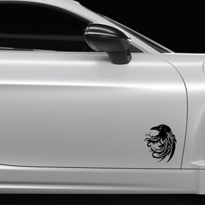 Raven Art Sticker Pagan Stickers for Cars Black Crow Tribal Crows ...
