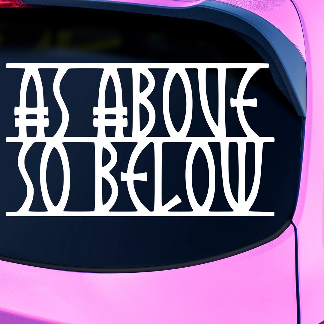 As Above so Below Sticker Pagan Stickers for Cars - Etsy