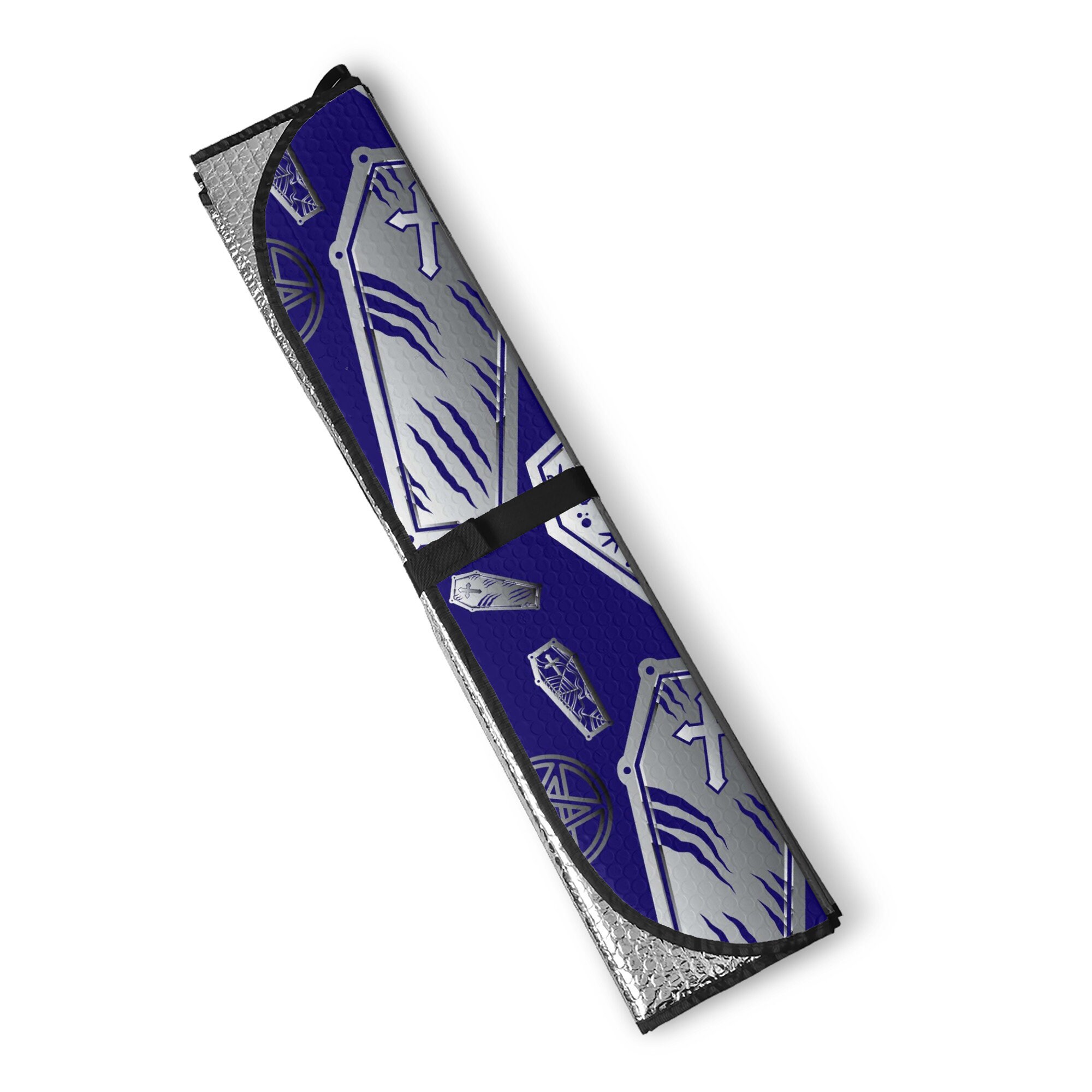 Blue Coffin Sun Shade, Vehicle Sun Screen, Gothic Halloween, Car Sun ...