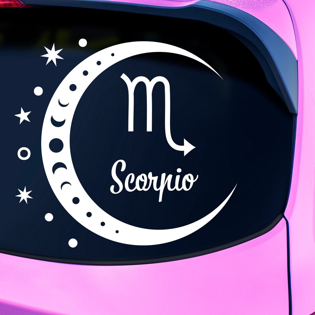 Scorpio Sticker Zodiac Stickers for Cars Astrology Decal Star Sign Gift ...