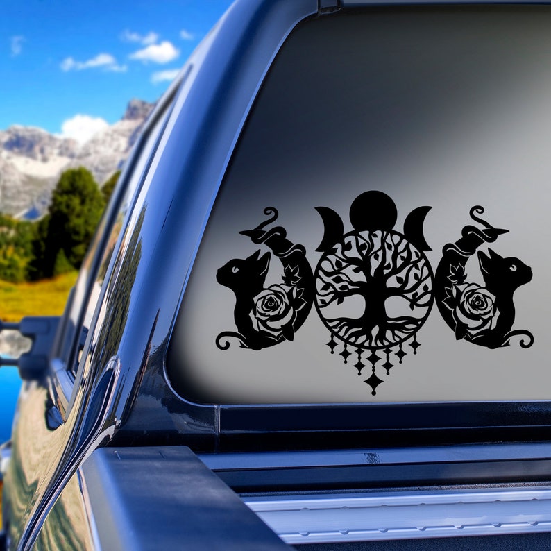 Tree of Life Sticker Pagan Stickers for Cars Triple Moon - Etsy