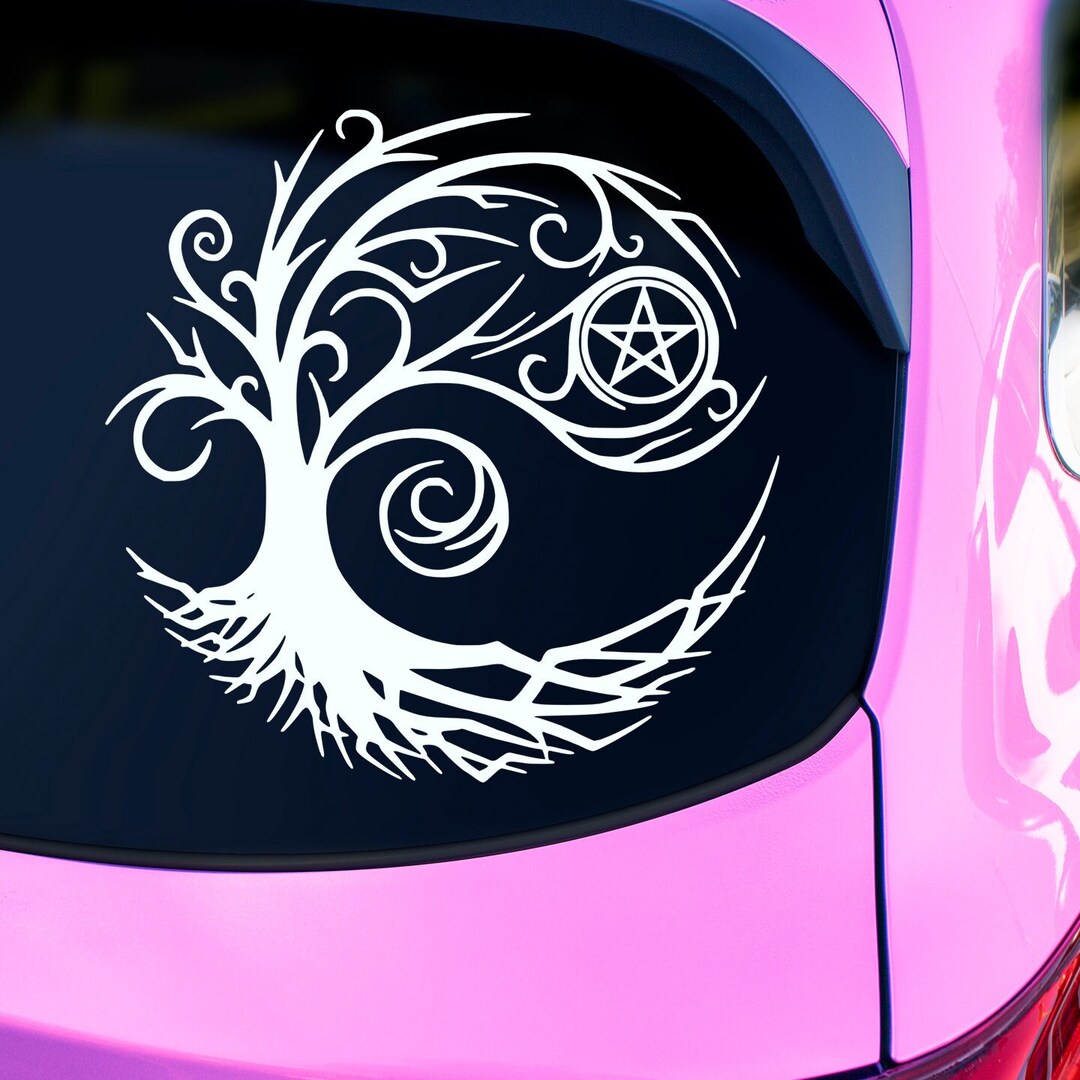 Tree of Life Sticker Pagan Stickers for Cars Pentagram Sticker ...