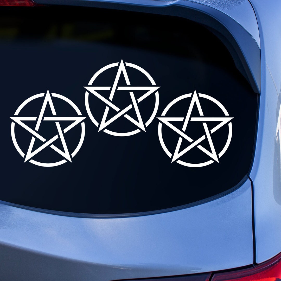 Pentagram Stickers Pagan Stickers for Cars 5 Point Star Pentacle Pagan ...
