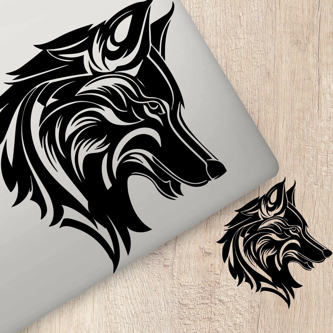 Wolf Sticker Animal Stickers for Cars Tribal Wolf Husky Malamute ...
