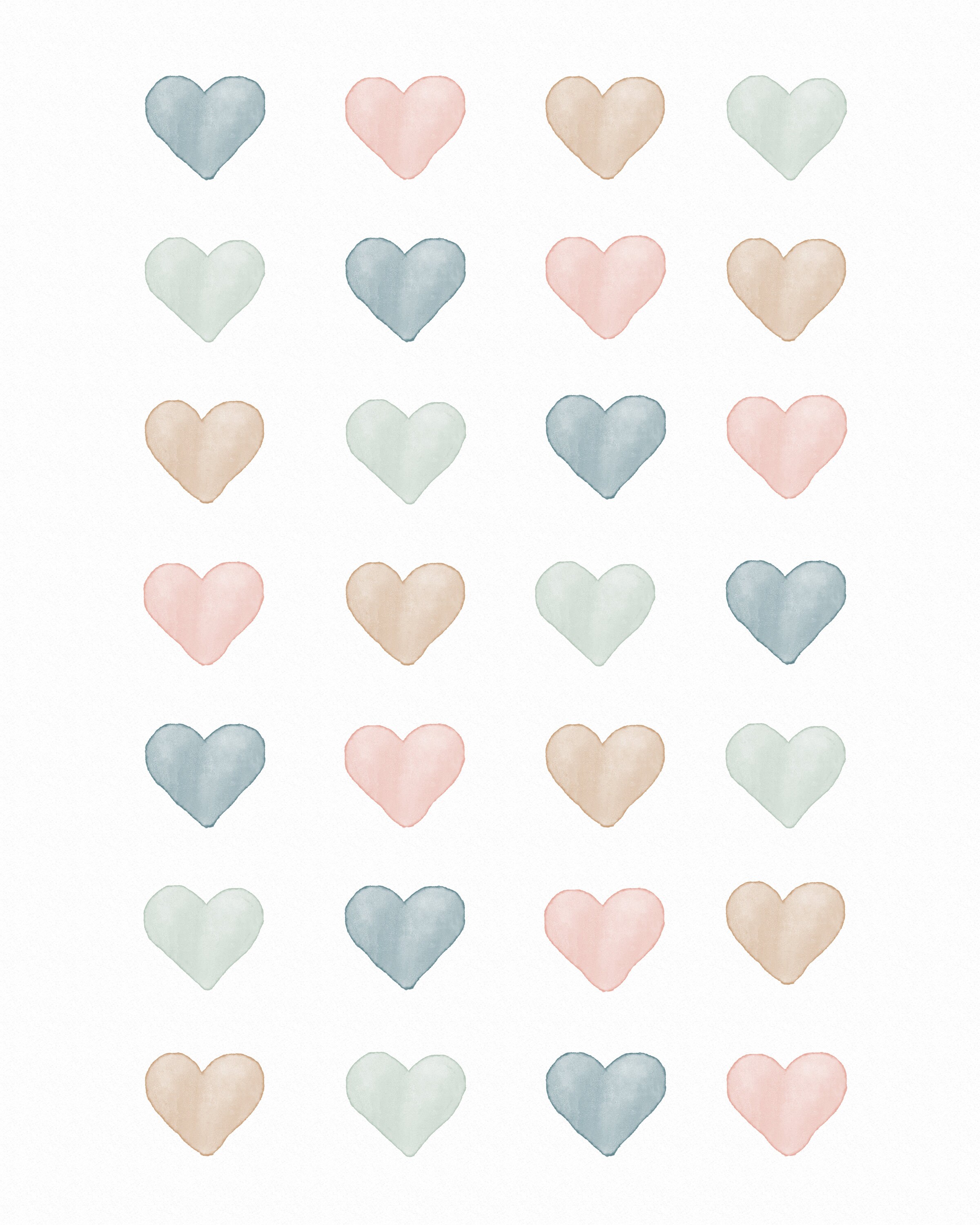 Heart Nursery WALL ART PRINT /Conjunto de 3 impresiones digitales ...