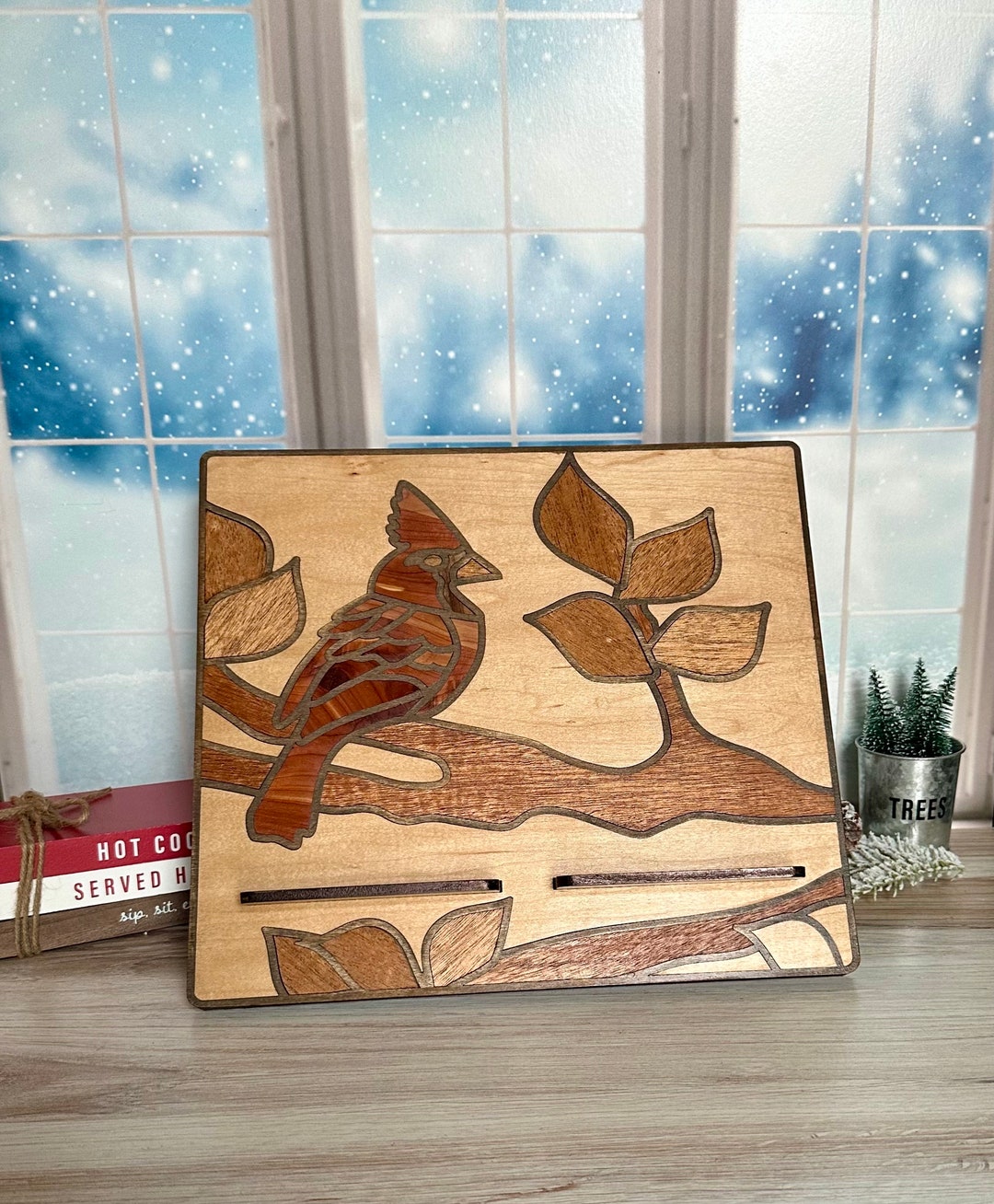 Handcrafted Cardinal Tablet Stand| Laser Cut Cardinal Tablet Stand ...