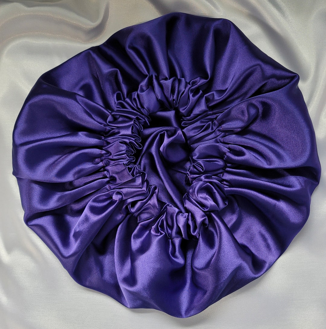 Purple Charmeuse Satin Bonnet - Etsy