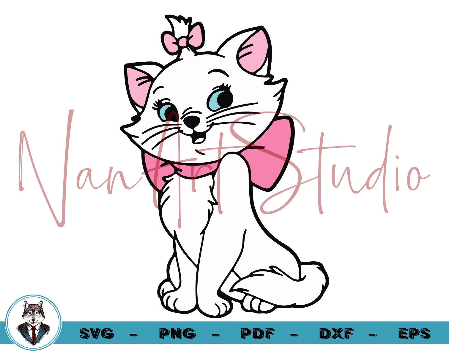 Digital Aristocats SVG Disney Marie cat svg png clipart cut file ...
