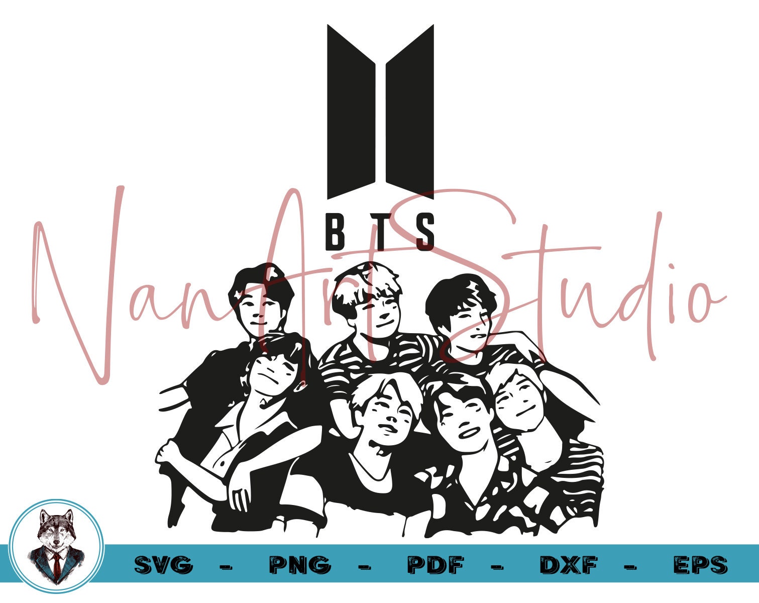 Bts Svg BTS Logo SVG Bangtan Boys png Bts Silhouette DXF | Etsy