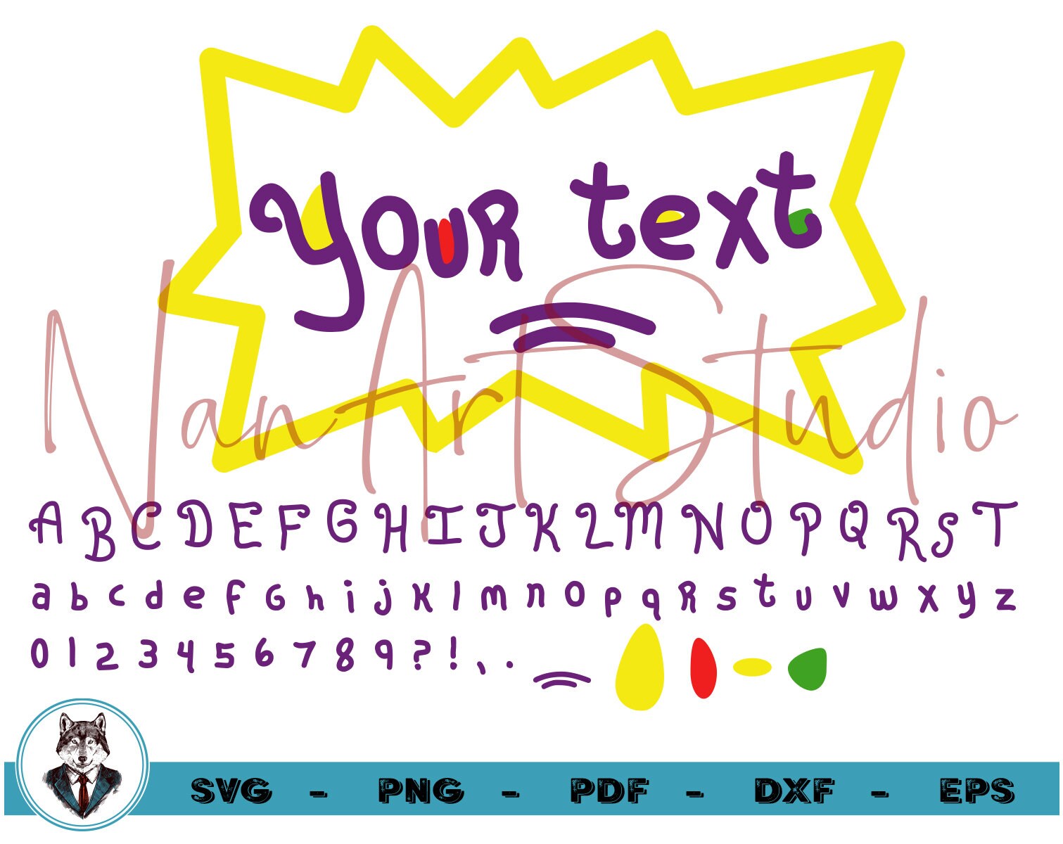 Rugrats Font Svg Rugrats Alphabet Svg Layered Svg Rugrats Etsy Uk
