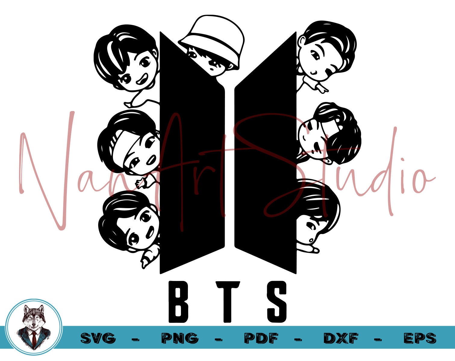 Bts Svg BTS Logo SVG Bangtan Boys png Bts Silhouette DXF - Etsy Nederland