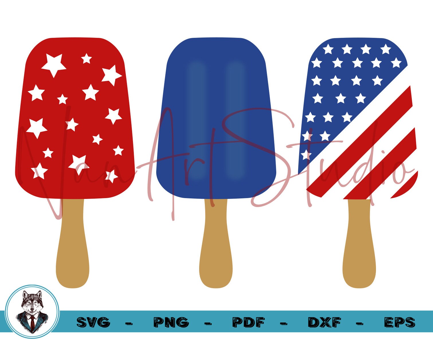 Paper, Party & Kids Embellishments Papercraft Patriotic Popsicles svg ...