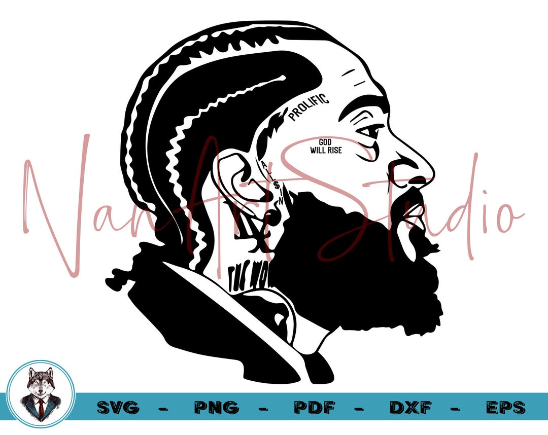 Nipsey Hussle Svg Nipsey Hussle Silhouette Cut Files Music Etsy
