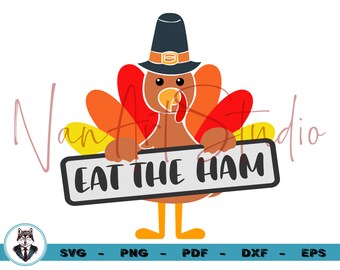 Eat Ham Turkey Svg - Etsy