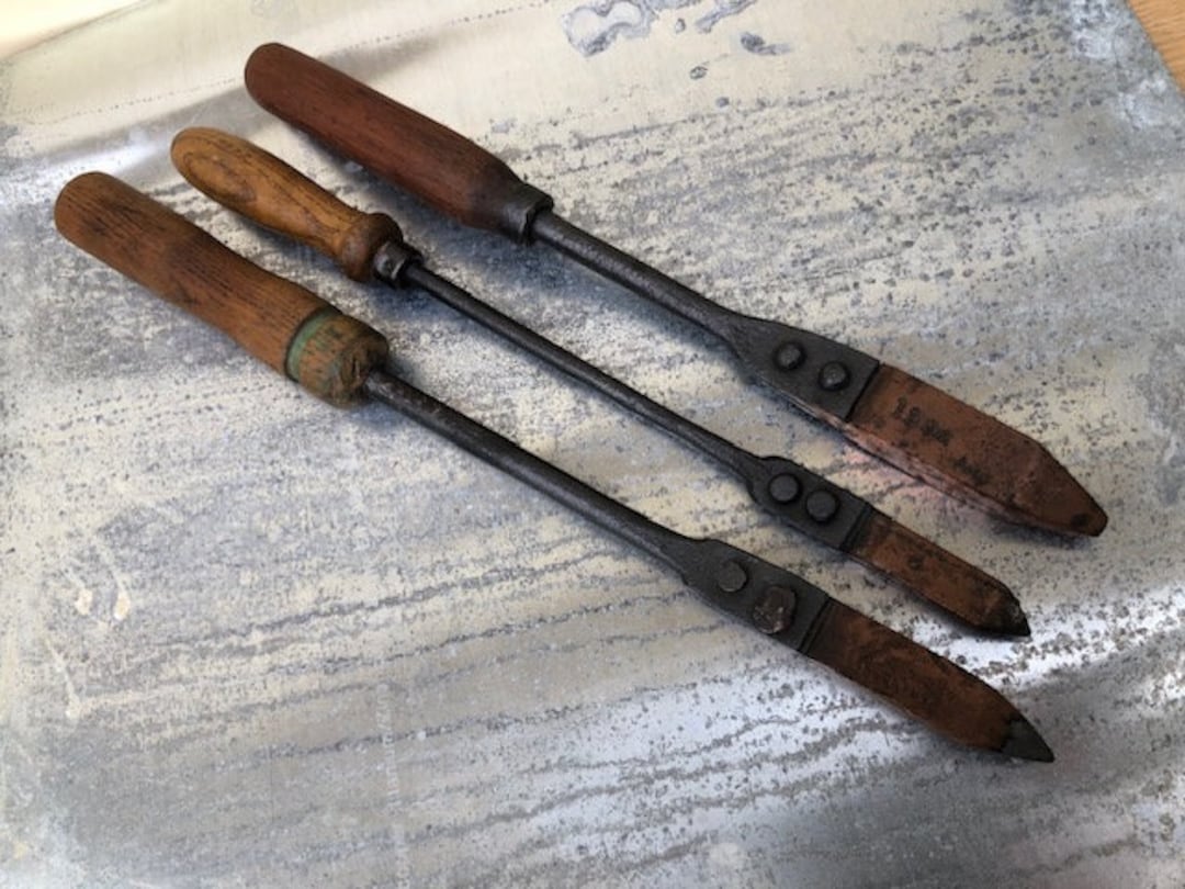 Antique Tinsmith's Soldering Irons With Riveted Copper Heads - Etsy