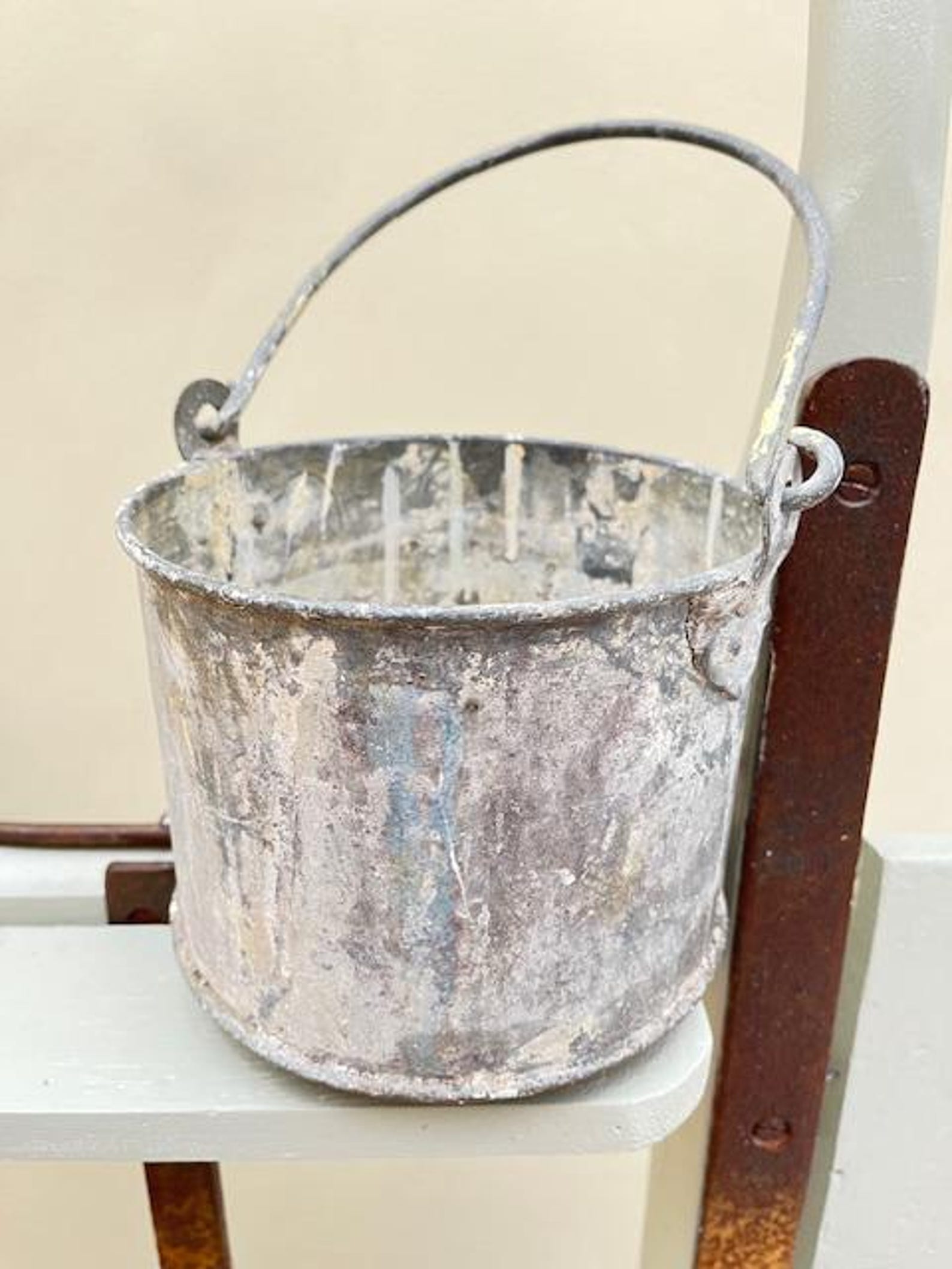 1950'S Vintage Painter's Galvanised Paint Bucket - Etsy
