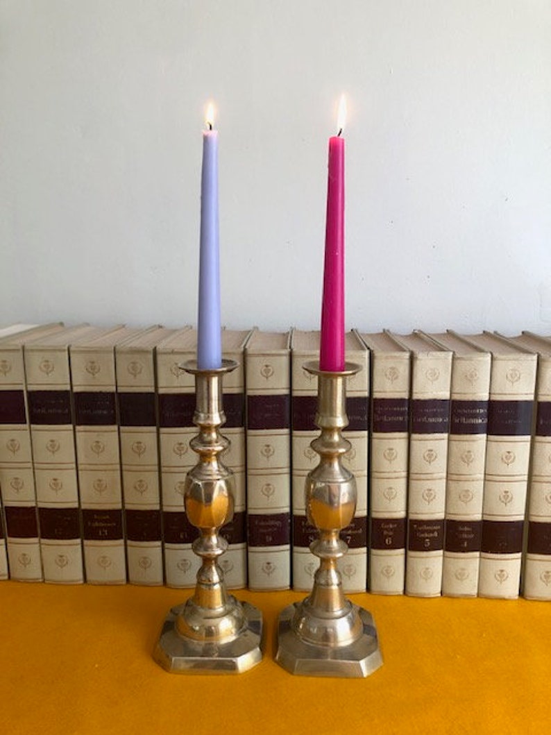 One Pair of Antique English Church Brass 28 Centimetres High - Etsy