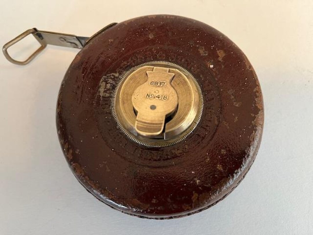 Vintage Measuring Steel Tape Reel Made by John Rabone & Sons - 66 Ft ...