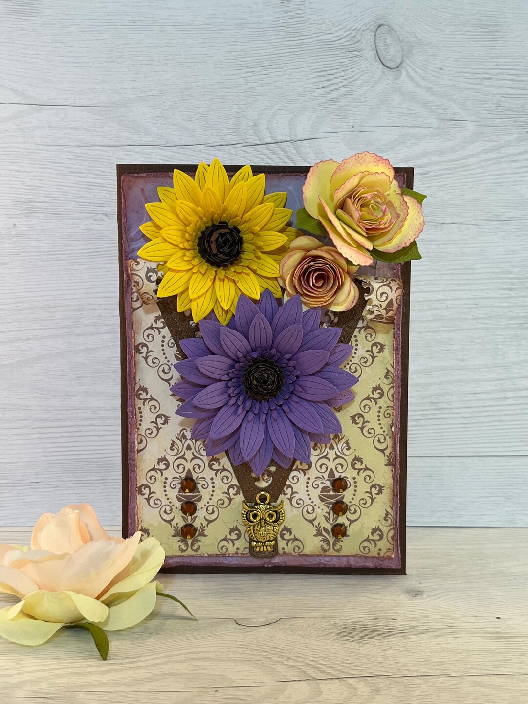 Handmade Luxury 3D Greeting or Gift Card. A6 Format. Unique Design. 220 ...