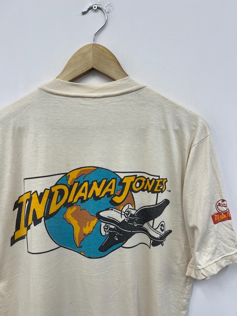 Rare Vintage 80s Indiana Jones Tee T-shirt Size M - Etsy