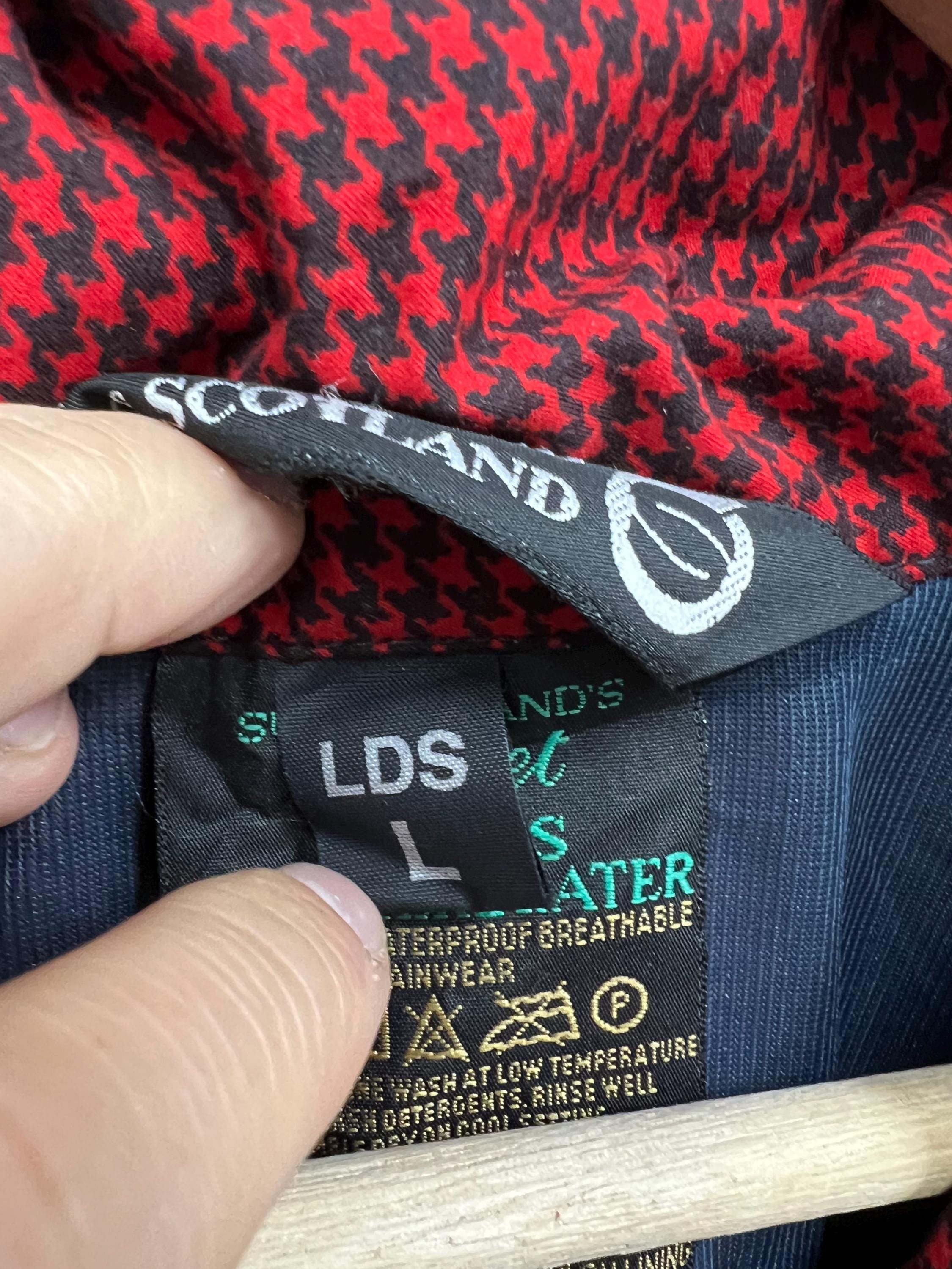 Vintage Sunderland of Scotland Golf Jacket Anorak Red Black Windbreaker ...