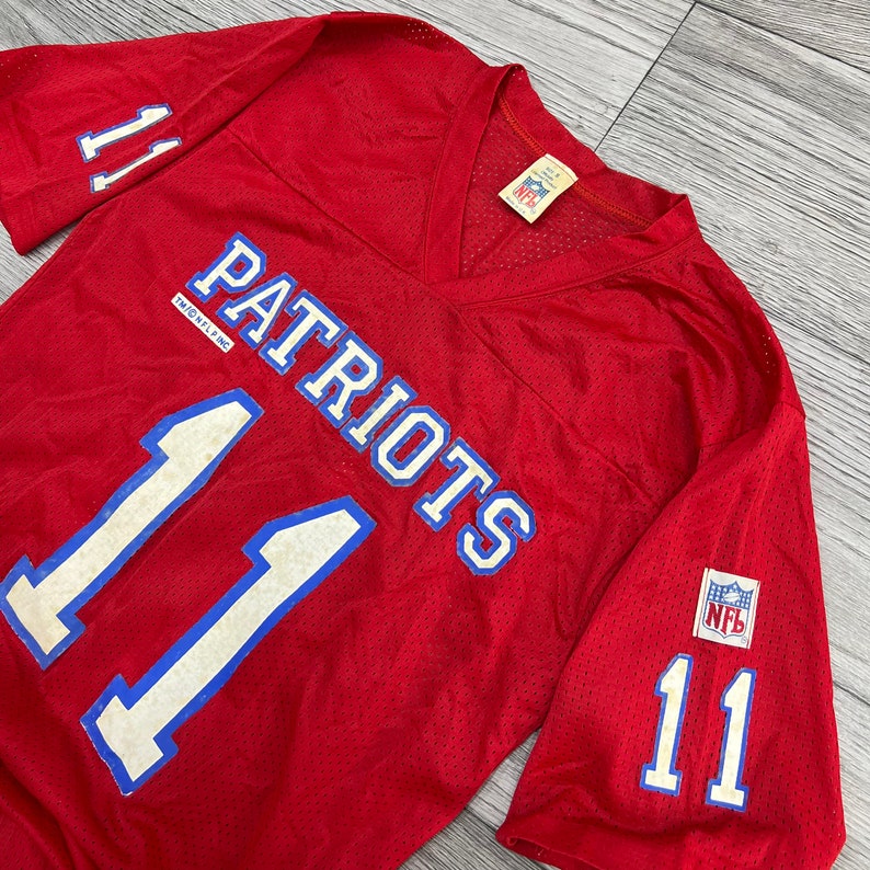 Rare 80s Vintage New England Patriots NFL Red Mesh Jersey Shirt #11 - Etsy
