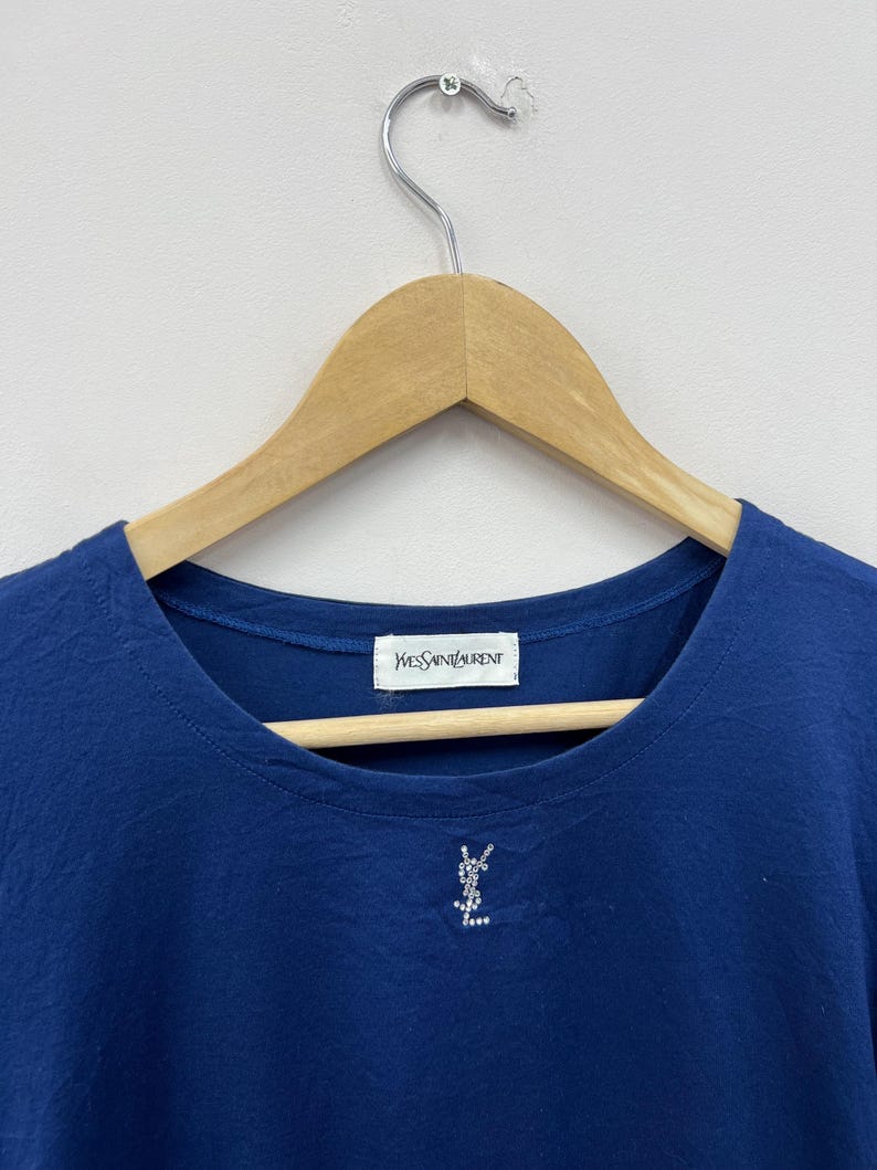 Vintage YSL Yves Saint Laurent Logo Shirt Blouse Women’s Size M - Etsy