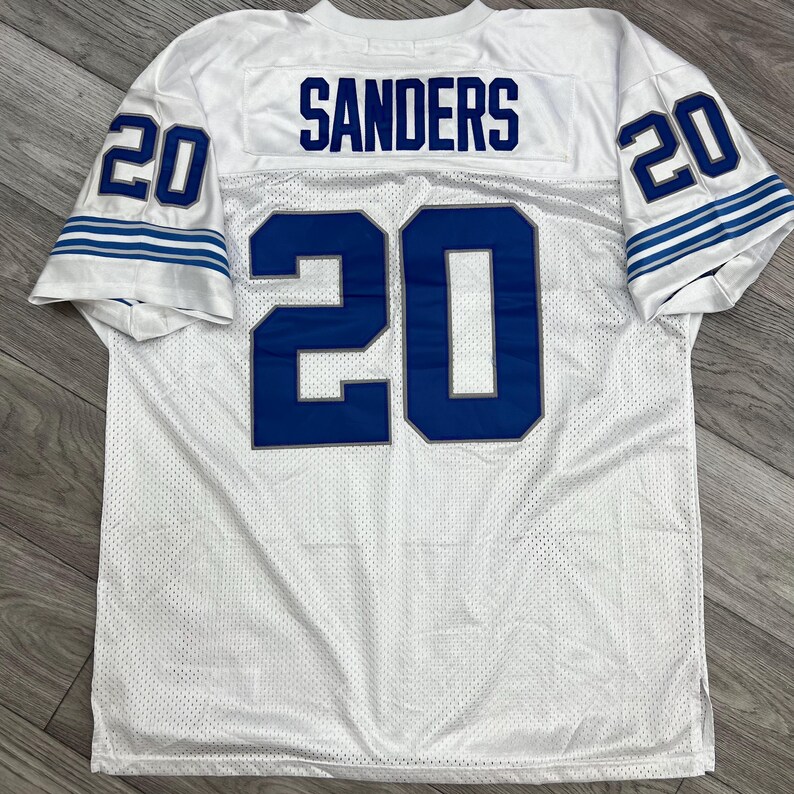 Rare 75th Anniversary NFL Mitchell & Ness Barry Sanders Detroit Lions ...