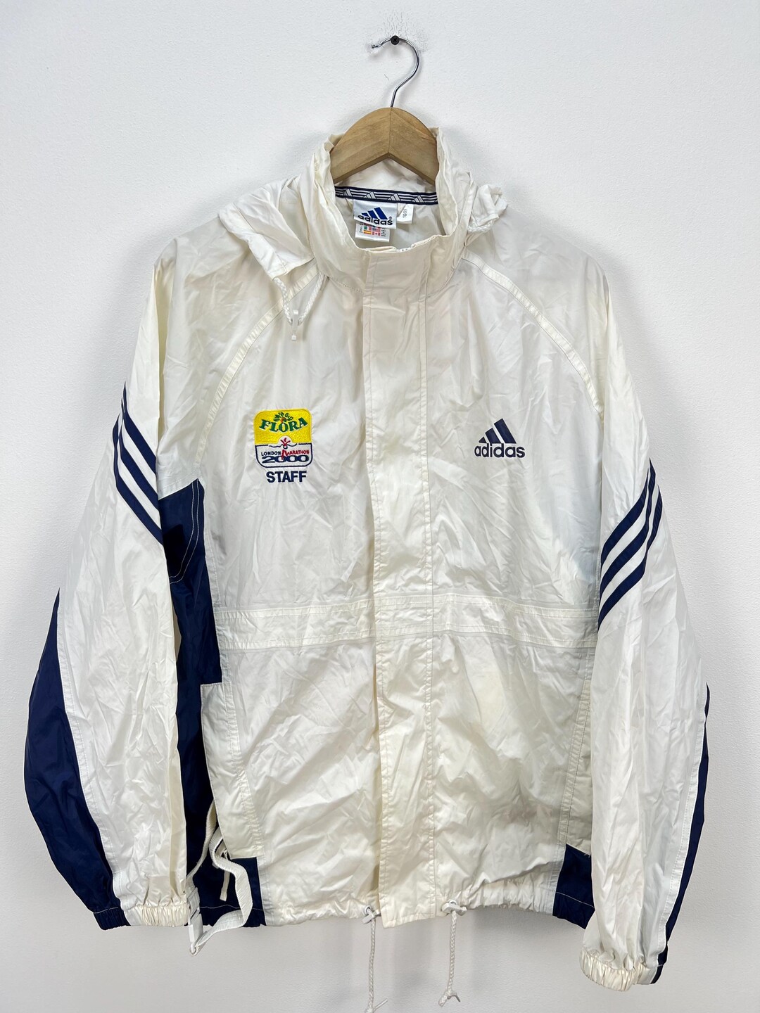 Flora London Marathon 2000 Adidas Windbreaker Jacket GB 38/40 US M - Etsy