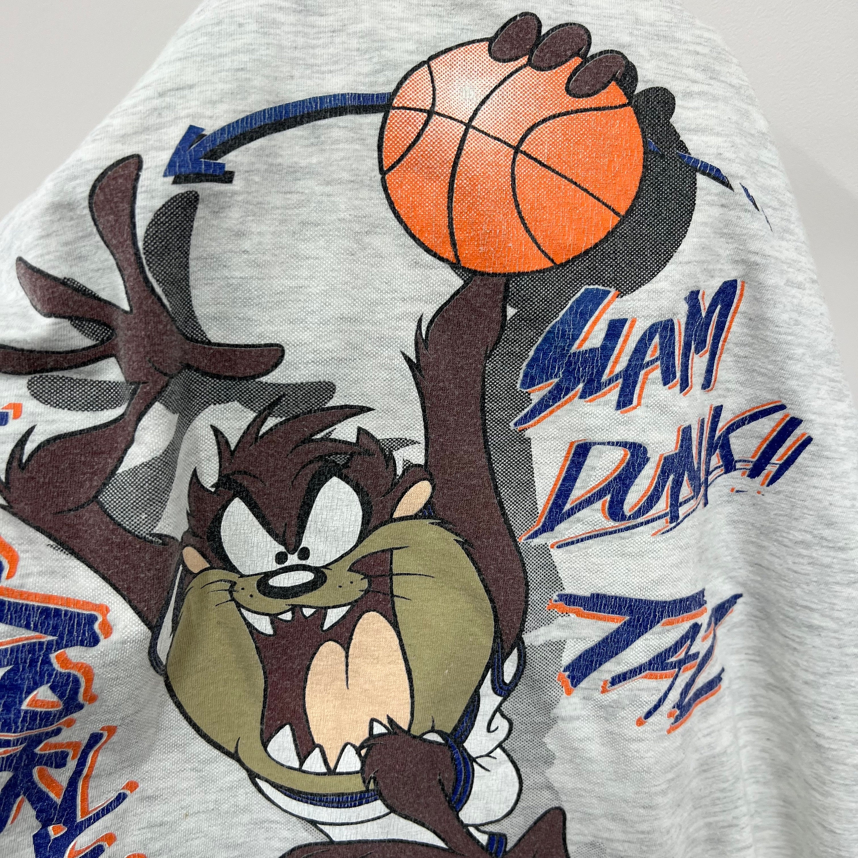 Vintage 1996 Space Jam Taz Slam Dunk Tee T-shirt Size L/M - Etsy