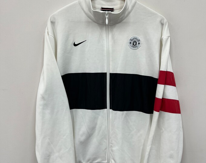 Rare Manchester United Vintage Football Soccer Training Track Top ...