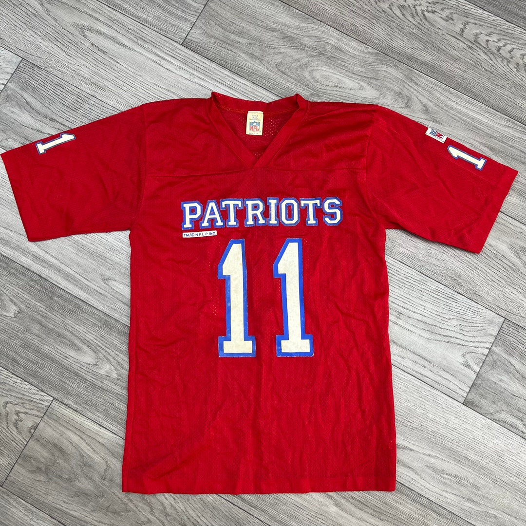 Rare 80s Vintage New England Patriots NFL Red Mesh Jersey Shirt #11 - Etsy