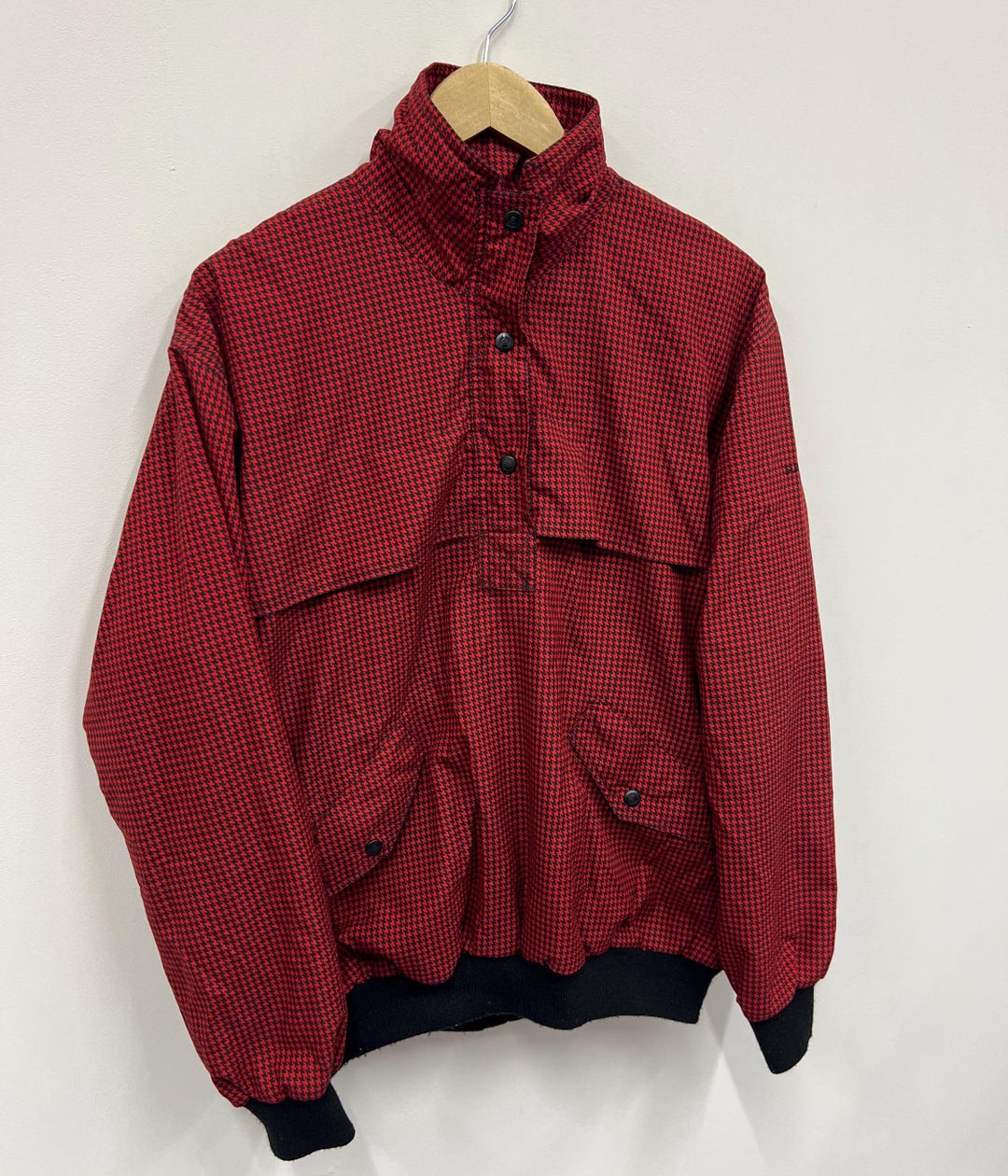 Vintage Sunderland of Scotland Golf Jacket Anorak Red Black Windbreaker ...