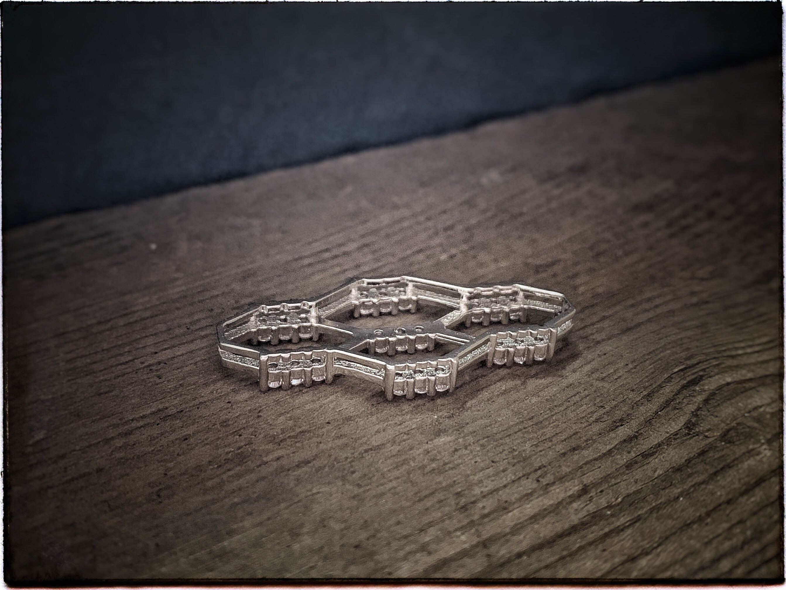 Decorative Connector, STERLING SILVER, ZIRCONIAS, Honey Comb Connector ...