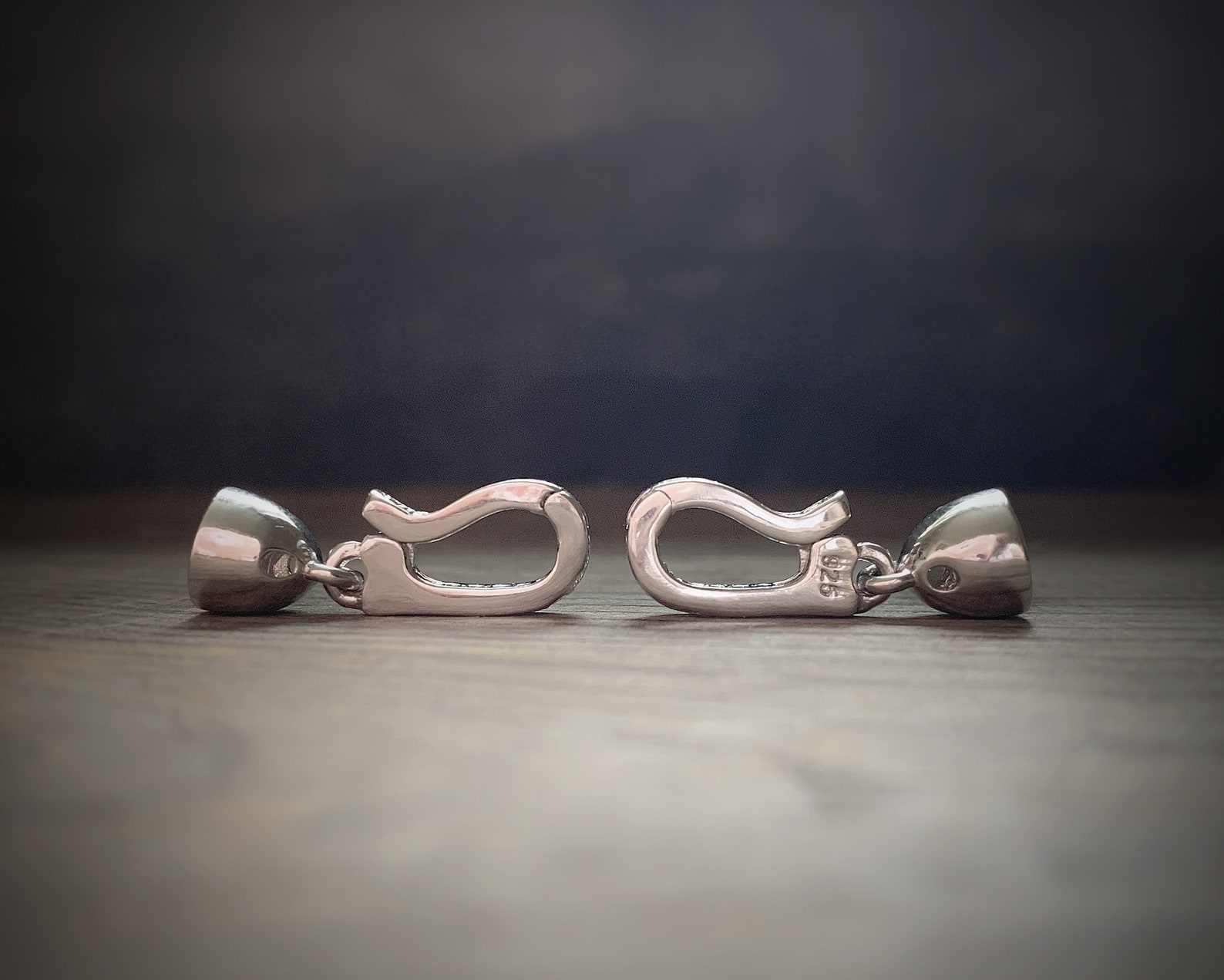 Decorative Clasp, Studded Clasp, STERLING SILVER, ZIRCONIAS, Hook Clasp ...