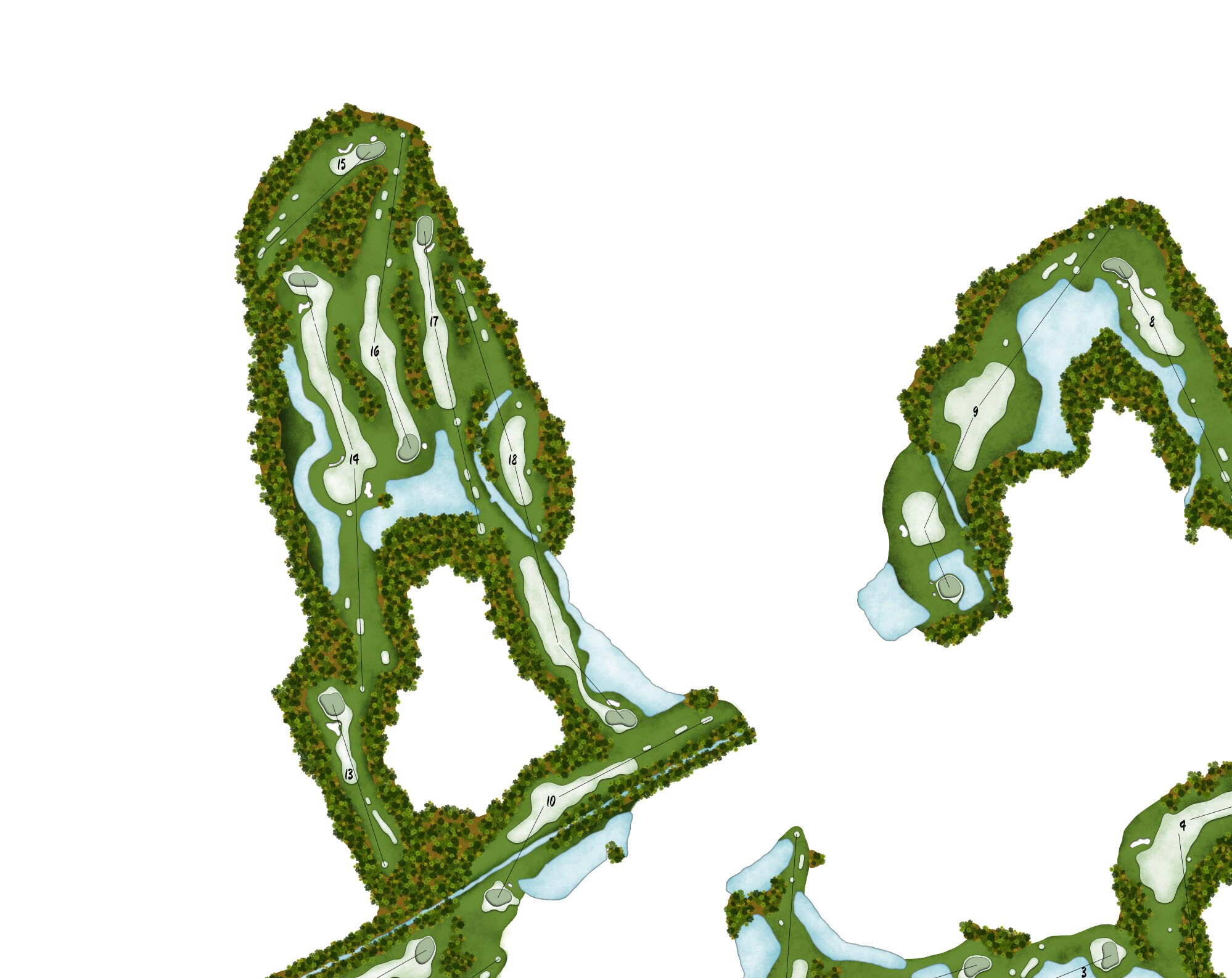 Greystone Golf Club Golf Course Map Personalized Gifts Wall ...