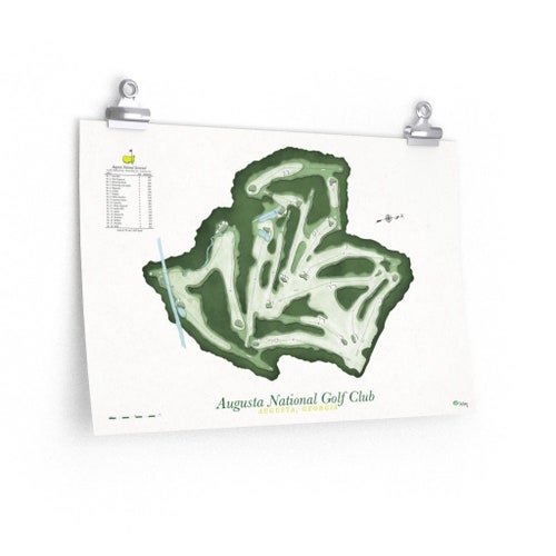 Augusta National Golf Club Course Map Digital Download - Etsy