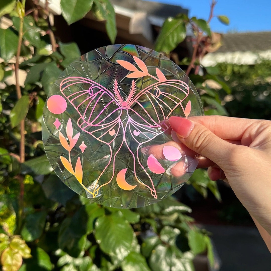 Luna Moth Suncatcher Decal Suncatcher Sticker Rainbow Sticker Window ...