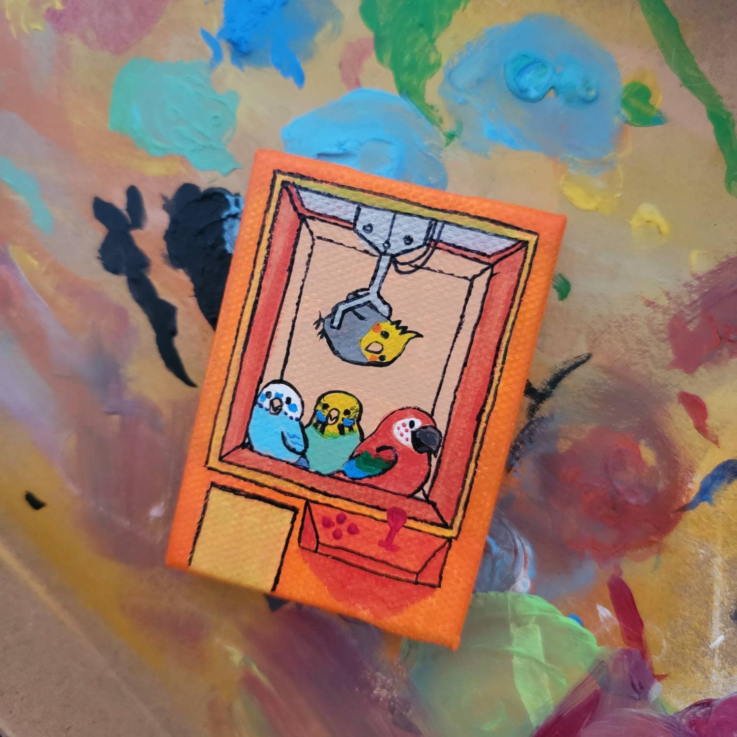Custom Pet Claw Machine Mini Painting - Etsy
